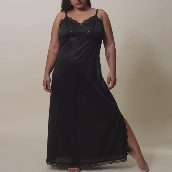 Sears | Intimates & Sleepwear | Deadstock 6s70s Black Full Slip | Poshmark